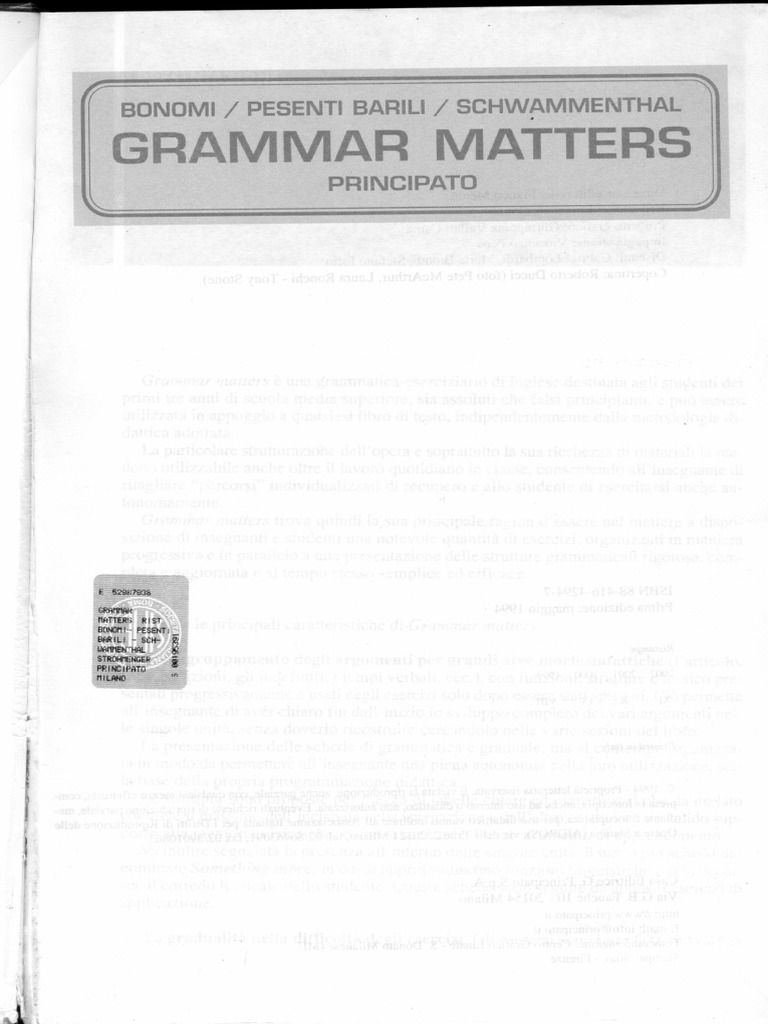 Grammar Matters | PDF