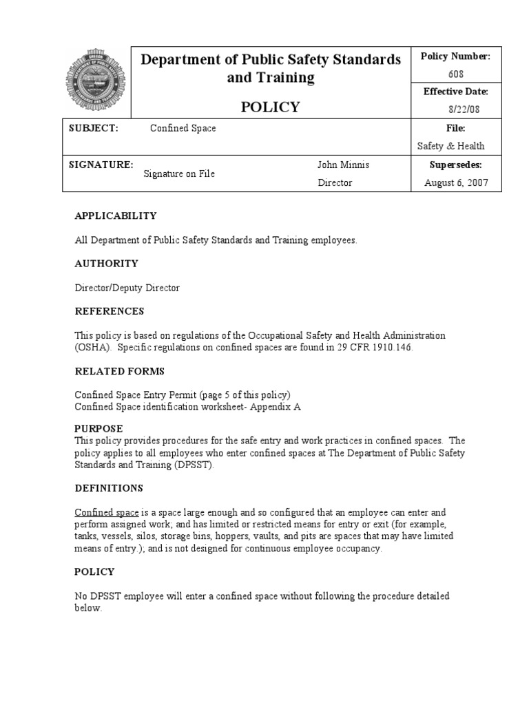 Department of Public Safety Standards and Training Policy | PDF | Business