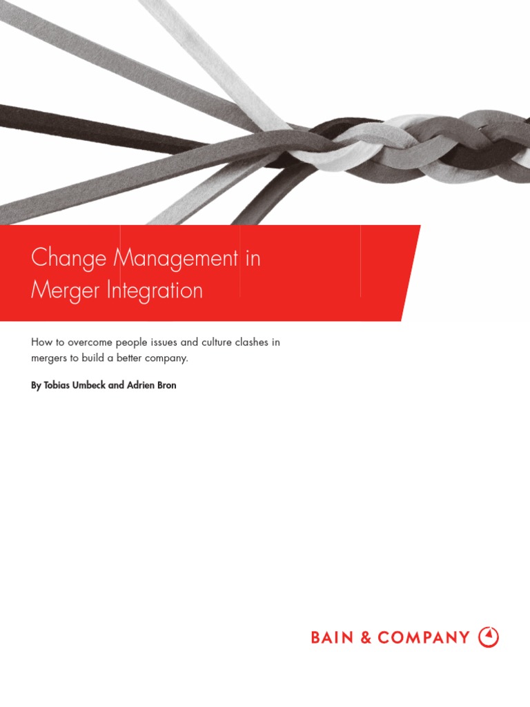 Merger Integration | PDF | Mergers And Acquisitions | Change Management