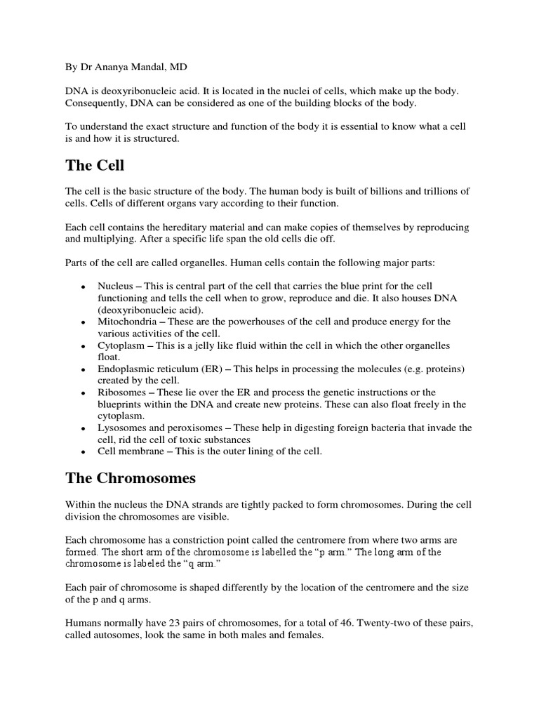 By DR Ananya Mandal | PDF | Cell (Biology) | Dna