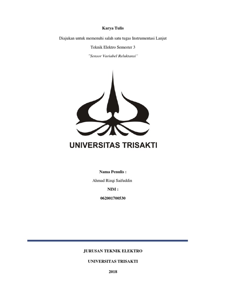 Standard Paper Cover - Trisakti University | PDF