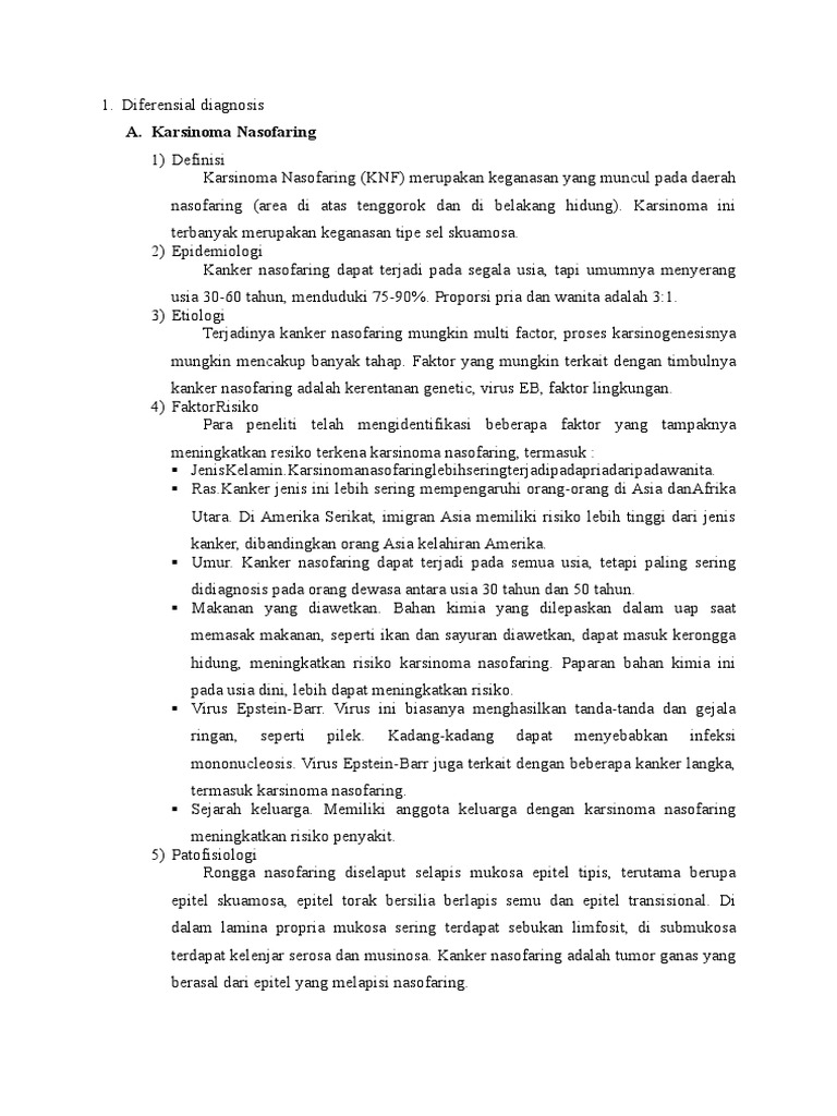 Diferensial Diagnosis KNF | PDF