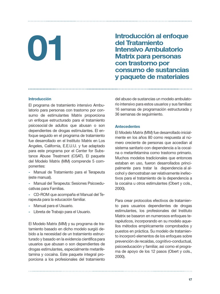 Modelo Matrix | PDF | Drogas | Despachador de drogas