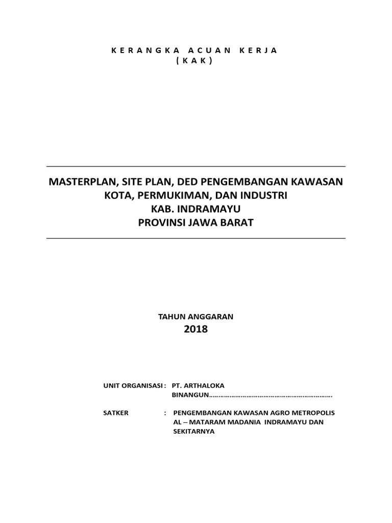 Kak Masterplan PDF | PDF