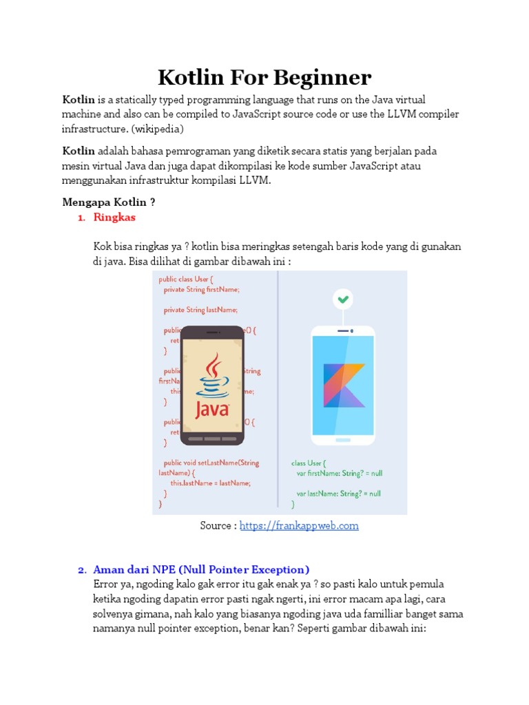 Pengertian Kotlin | PDF