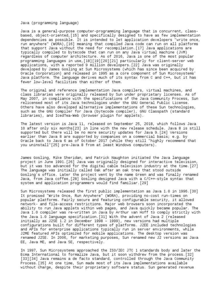 What Is Java | PDF | Java (Programming Language) | Oracle Acquisitions