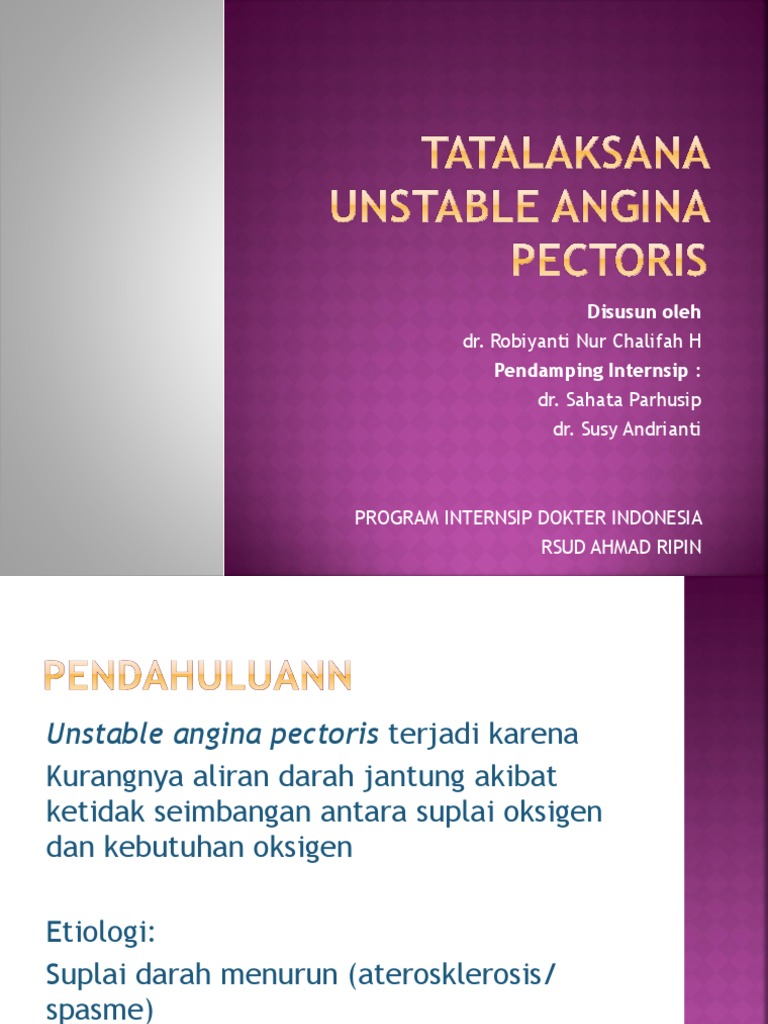 Tatalaksana Unstable Angina Pectoris 2 | PDF