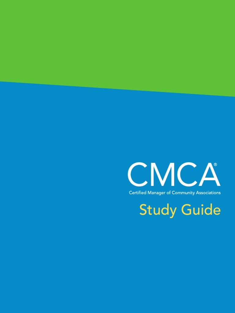 CMCA - Study Guide - Study | PDF | Insurance | Committee