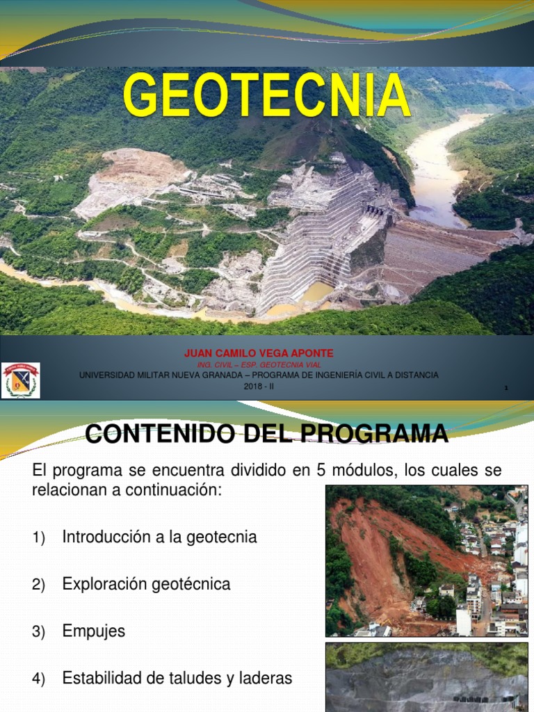Módulo 1. Introducción a la Geotecnia (1).pdf | Geología | Mecánica de suelos