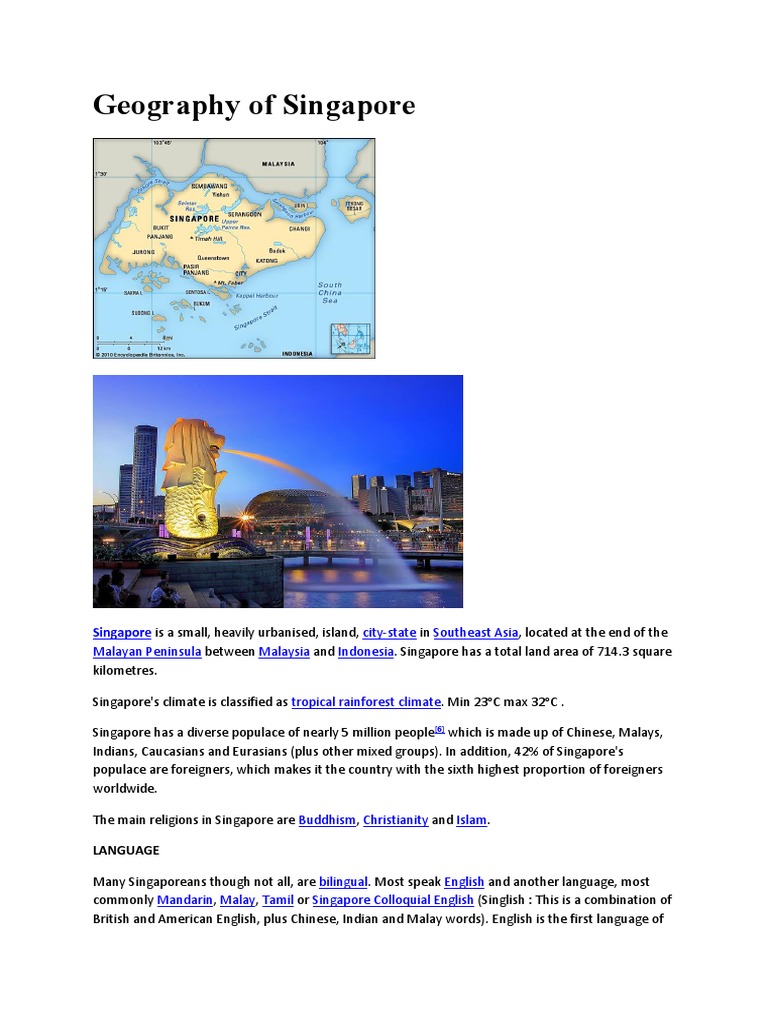 Geography of Singapore | PDF
