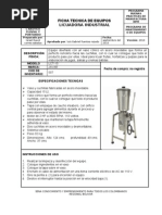 Ficha Tecnica de Caldera | PDF | Tubería (transporte de fluidos) | Caldera