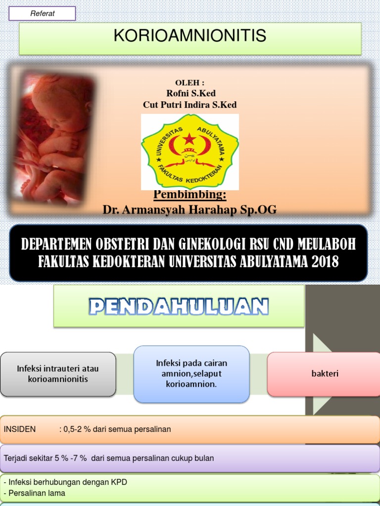 Refrat Korioamnionitis | PDF