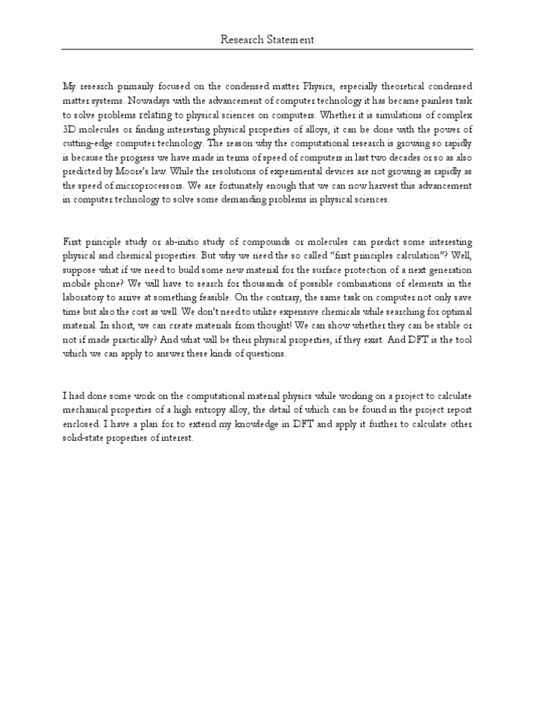 Relating: Research Statement | PDF