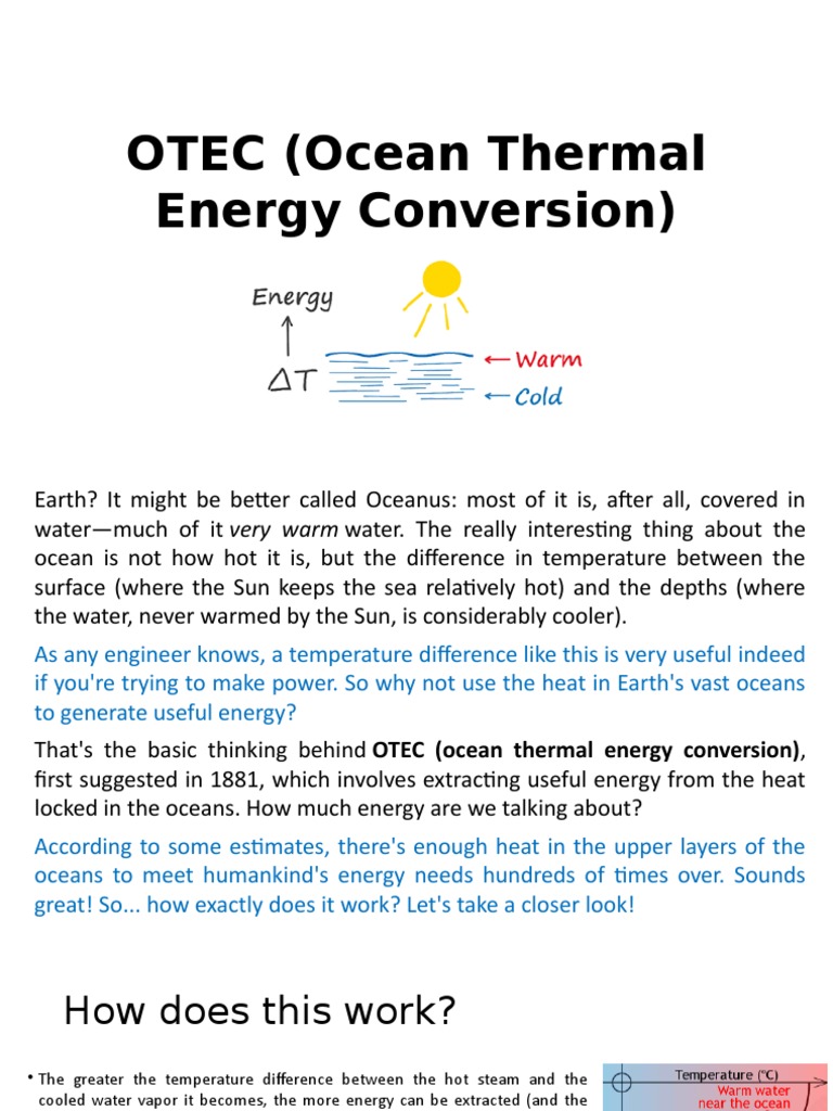 OTEC (Ocean Thermal Energy Conversion) | PDF | Energy Technology ...