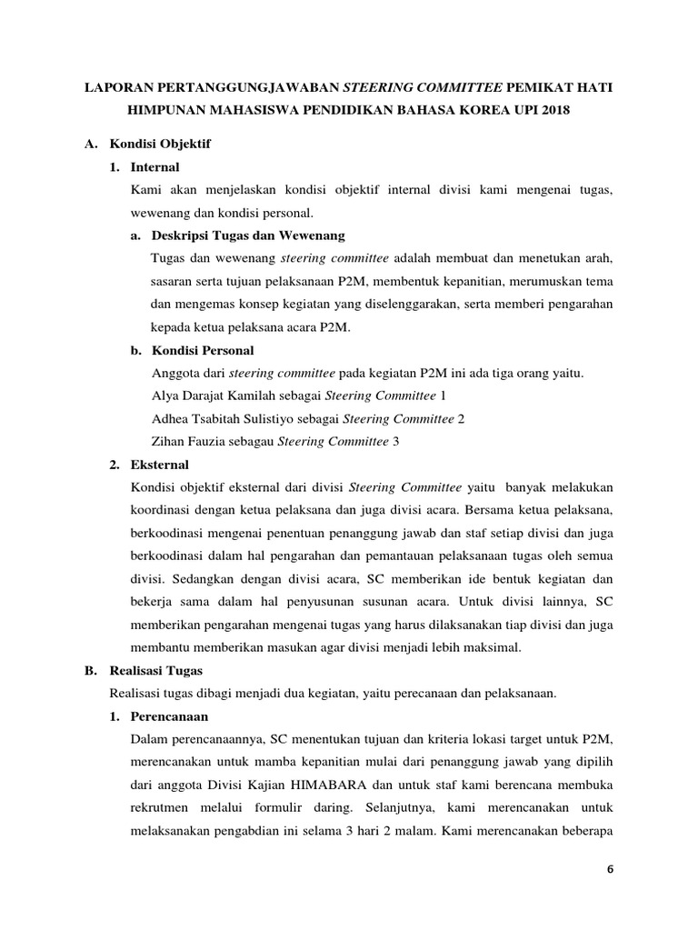 LPJ Divisi-Divisi | PDF | Seni