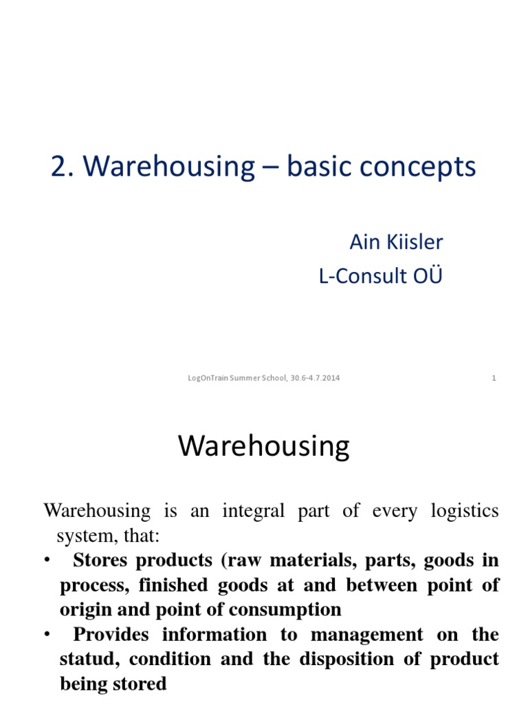 Warehousing Notes | PDF | Warehouse | Logistics