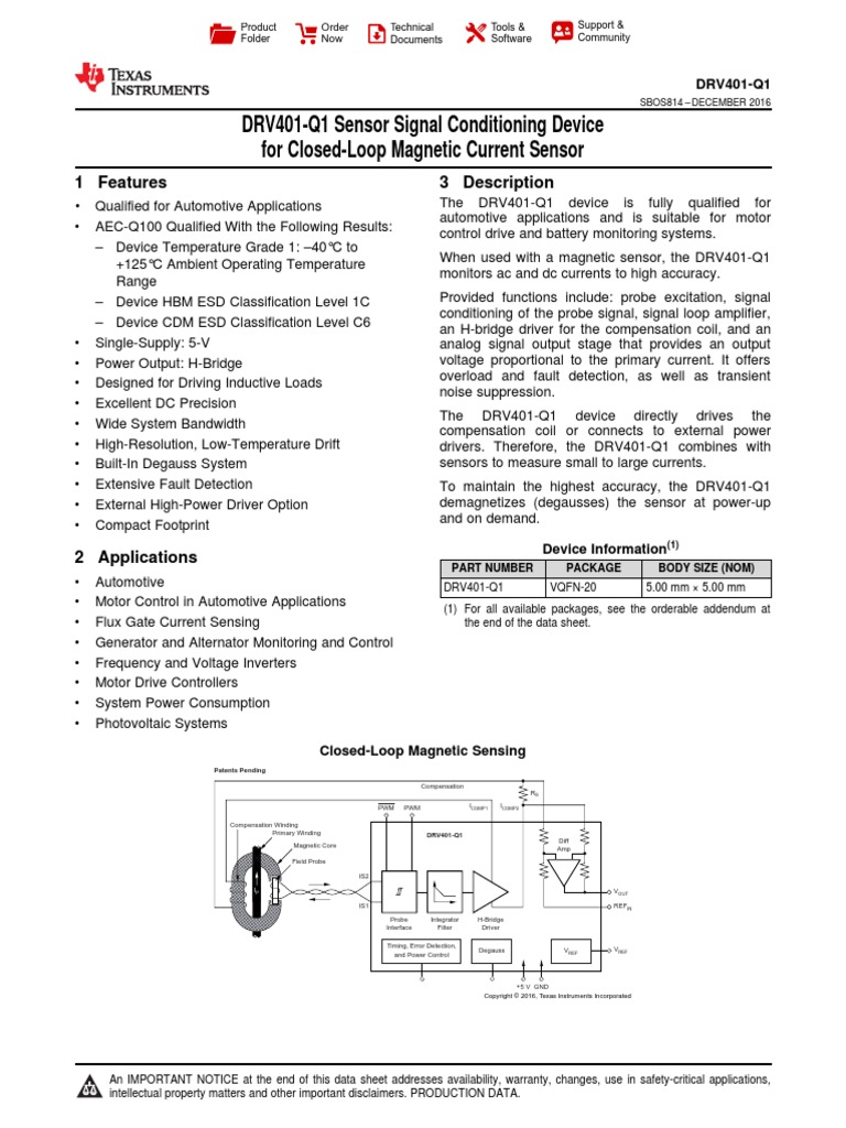 Closed Loop Magnetic Current Sensor Pdf Amplifier Electrostatic