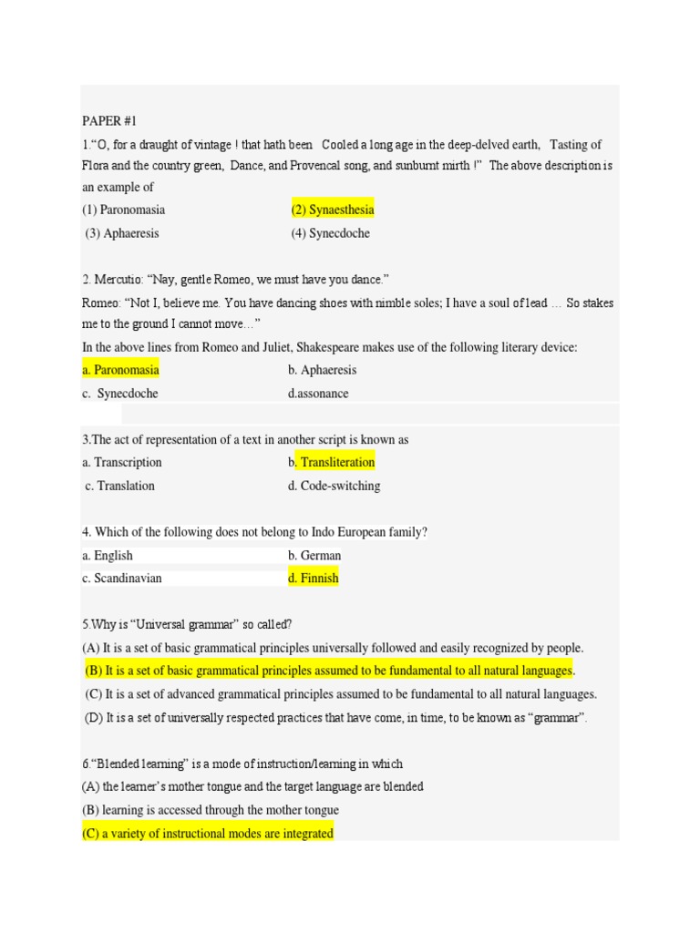 NTA NET Solved English Question Paper | PDF | Beat Generation ...