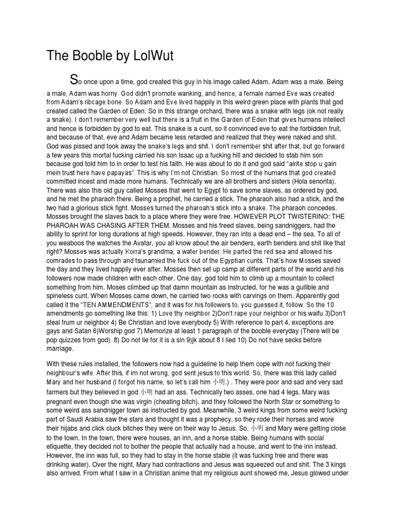 The Booble by LolWut | PDF | Adam | Eve