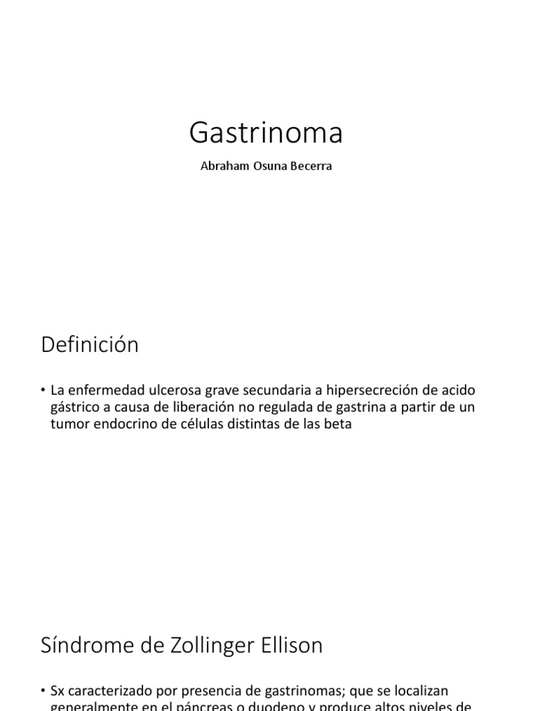 Gastrinoma | PDF | Medicina CLINICA | Rtt