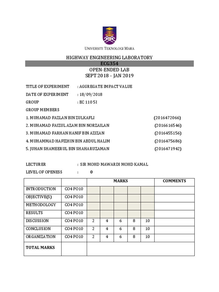 Aggregate Impact Value | PDF | Construction Aggregate | Road Surface