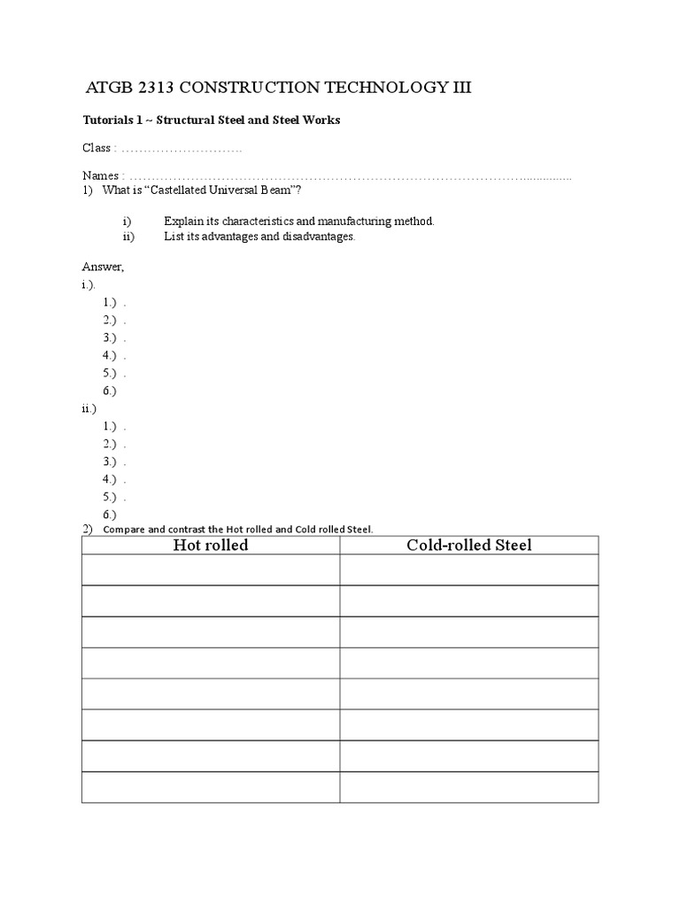 T1-Structural Steel & Steel Works (DONE) | PDF
