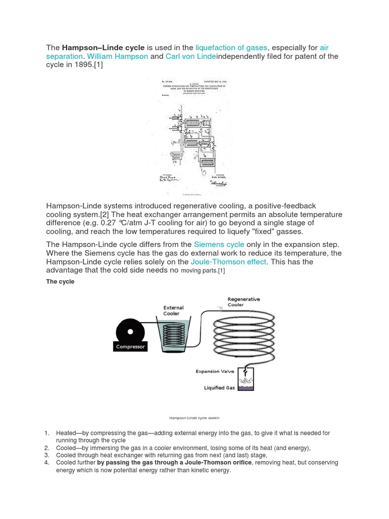 Hampson Linde Cycle | PDF | Heating, Ventilating, And Air Conditioning ...