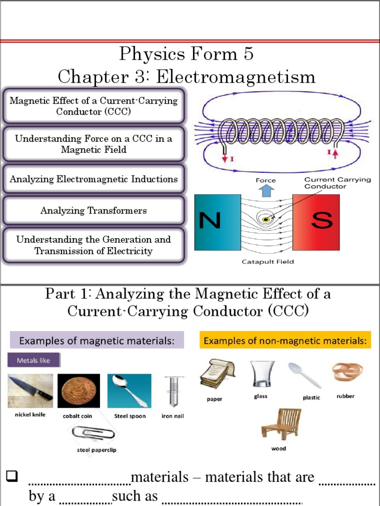 Physics Form 5 Chapter 3: Electromagnetism | PDF | Magnetic Field ...