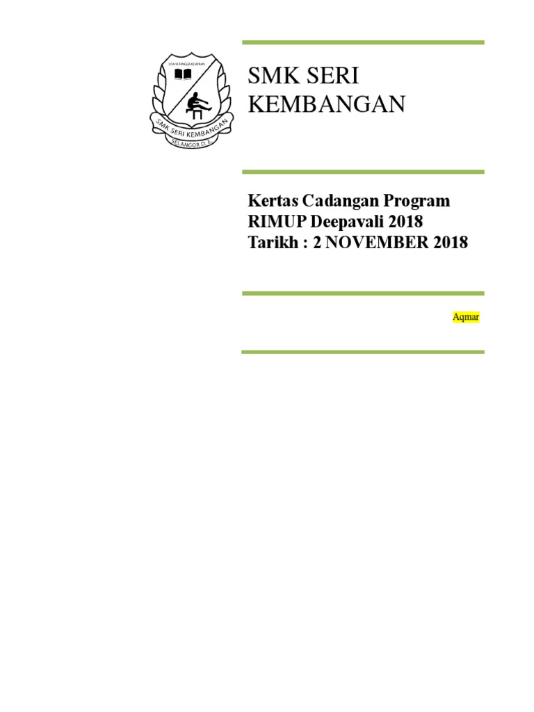 Rimup Deepavali (Kertas Kerja) (2018) | PDF
