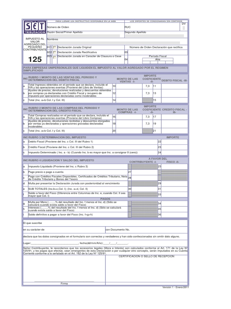 Formulario #125 PDF | PDF | Impuestos | Economias