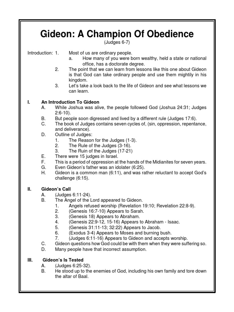 Gideon | PDF | Book Of Genesis | Torah