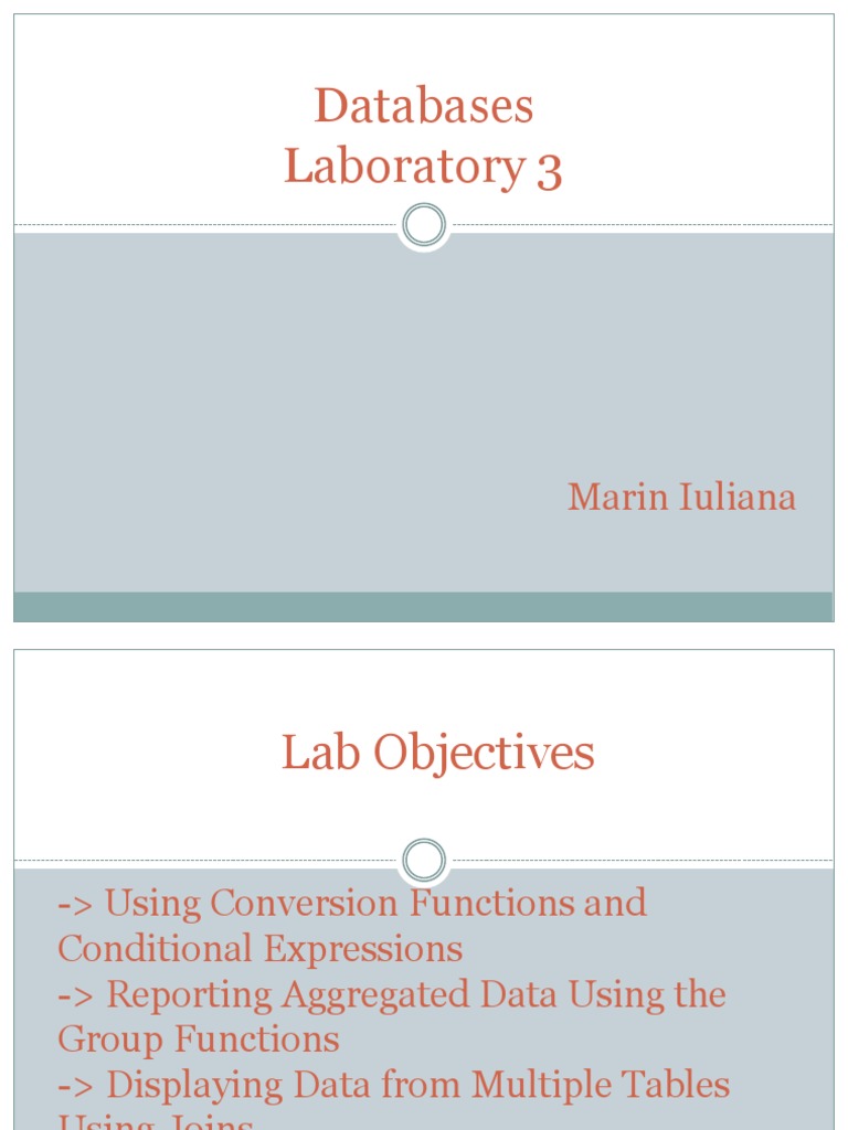 DB Lab | PDF | Information Technology Management | Areas Of Computer ...