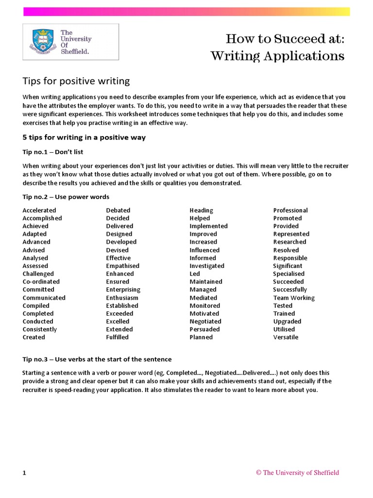 Top Tips For Positive Writing PDF | Download Free PDF | Behavior ...
