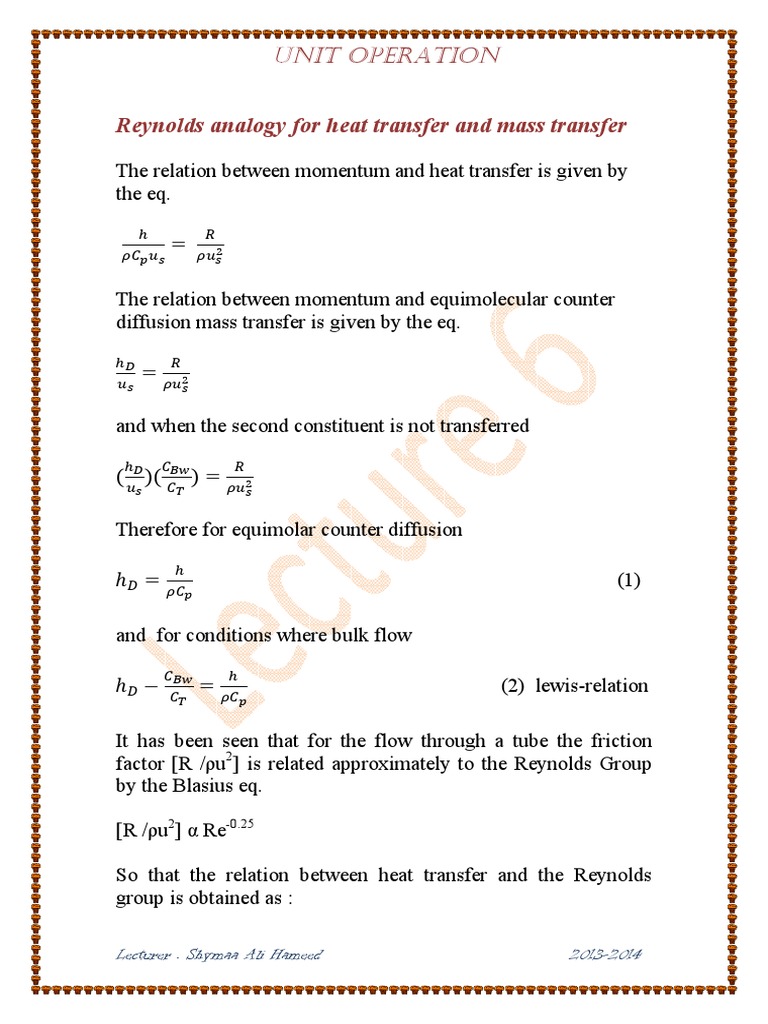 Lec 6 | PDF | Reynolds Number | Laminar Flow