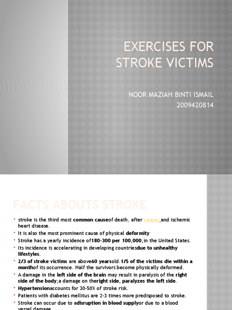 Exercises For Stroke Victims | PDF | Stroke | Aphasia