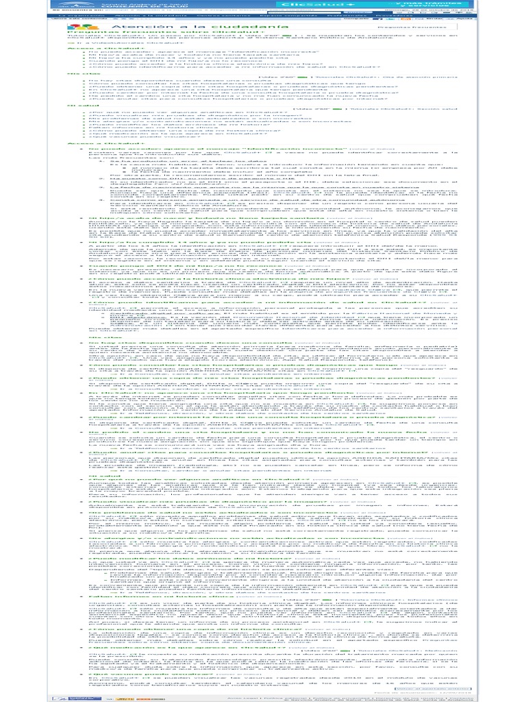 Preguntas Frecuentes Clic Salud SAS | Descargar gratis PDF | Historial ...