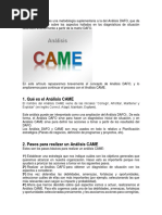 Plantilla para Análisis CAME | PDF | Análisis FODA | Matriz (Matemáticas)