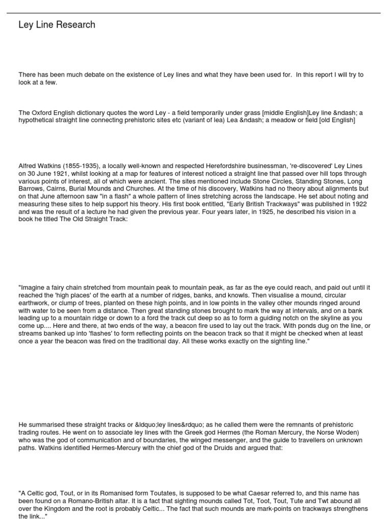 Ley Line Research | PDF | Nature