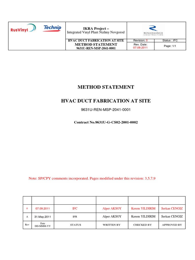Hvac Duct Fabrication at Site - en | PDF | Duct (Flow) | Metal Fabrication
