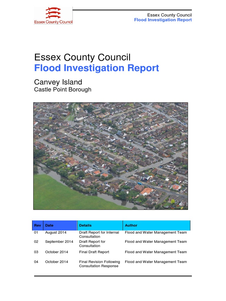 Canvey Island Flood Investigation Report | PDF | Flood | Water Resources