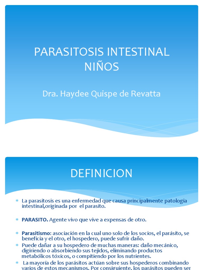 PARASITOSIS-INTESTINAL-NIÑOS.pdf | Enfermedades y trastornos | Medicina ...