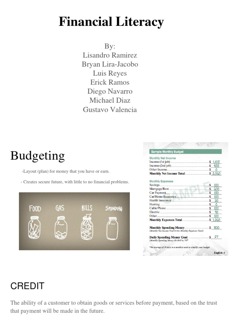 Financial Literacy Presentation | Download Free PDF | Debt | Credit