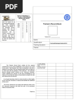 Trainees Record Book Sample | PDF | Behavior Modification | Learning