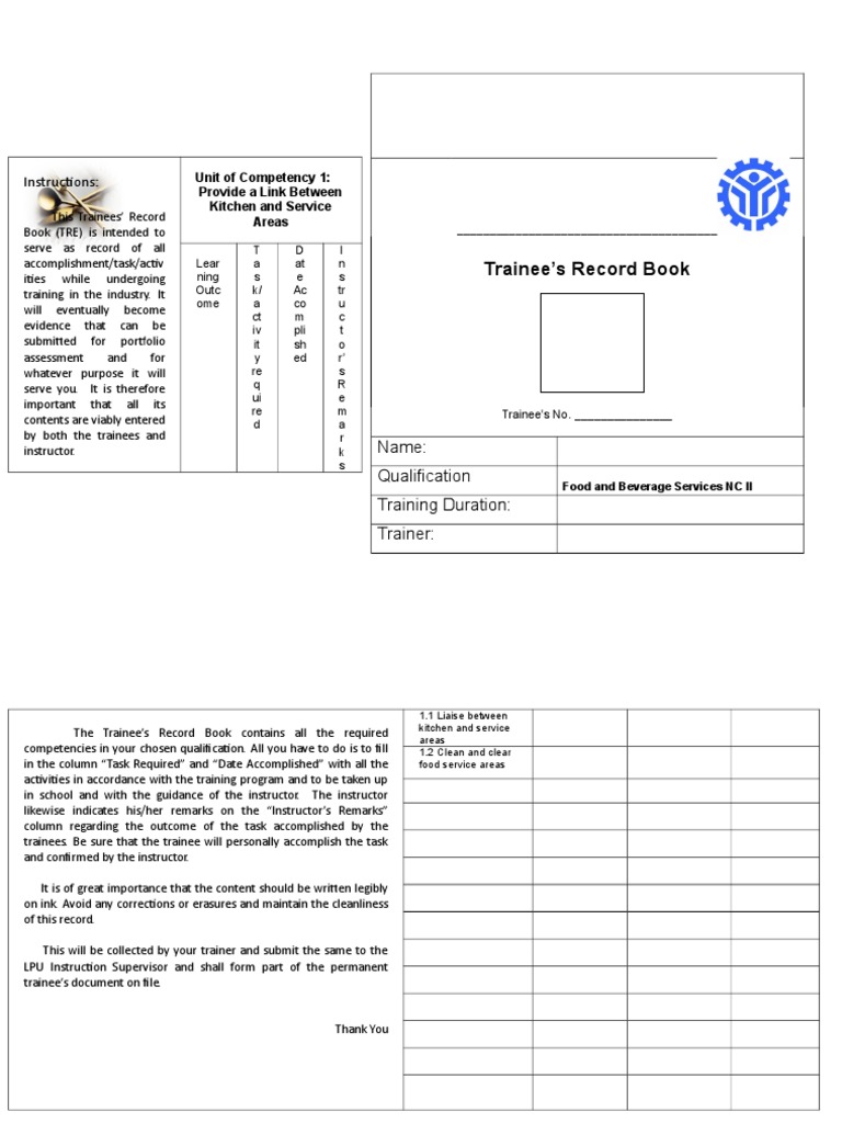 12 Trainees Record Book | PDF | Behavior Modification | Cognition