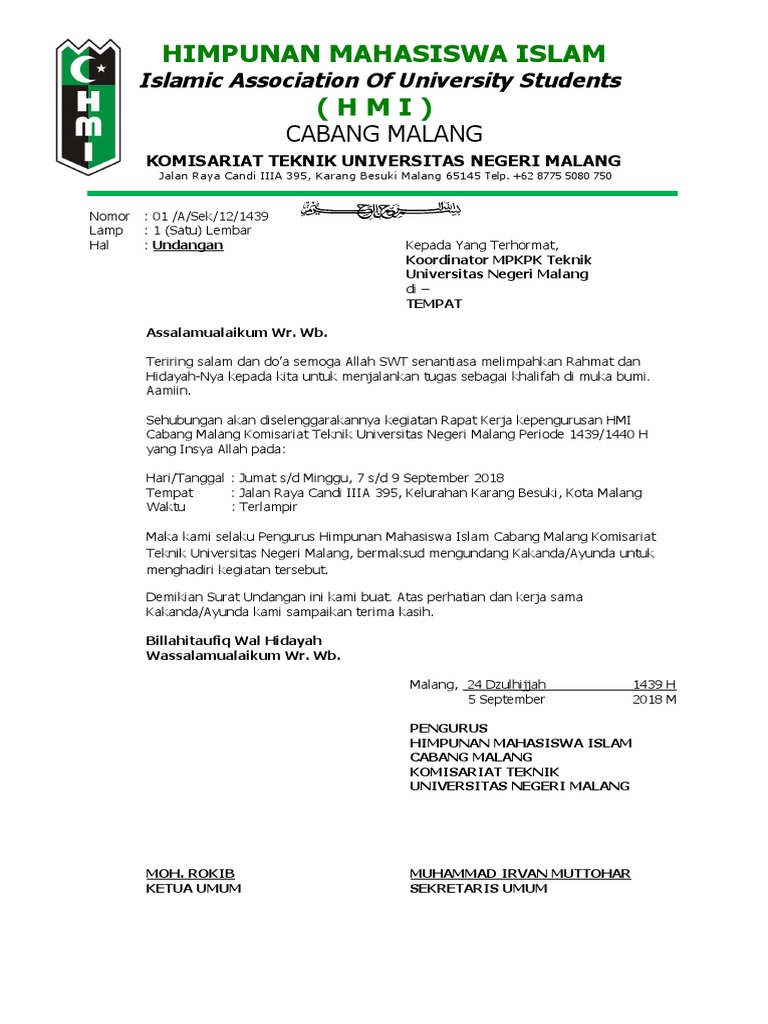 Undangan RAKER | PDF