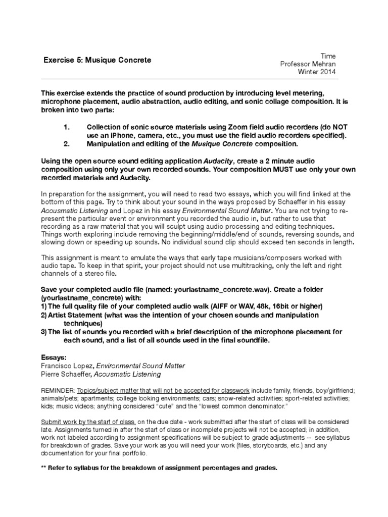 Musique Concrete | Download Free PDF | Sound Recording And Reproduction ...