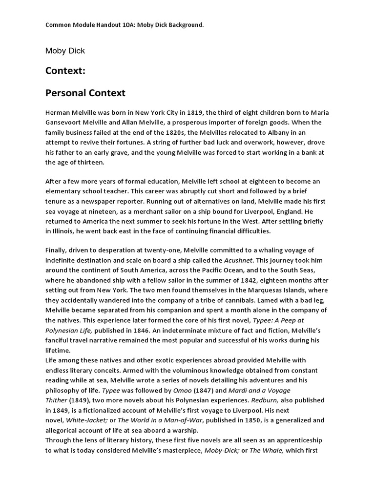 An In-Depth Exploration of the Context, Influences, and Genre of Herman ...