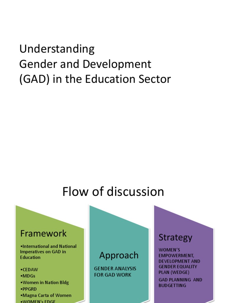 GAD Framework in Education Sector | PDF | Gender | Gender Studies