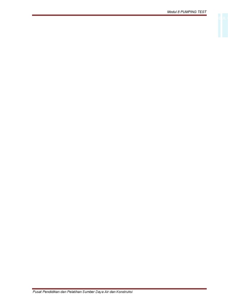 Modul 8 Pumping Test