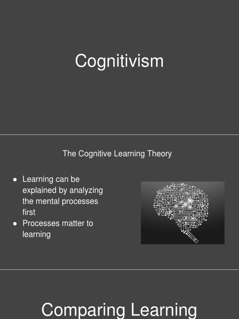 Congnitivism Final | PDF | Learning | Cognition
